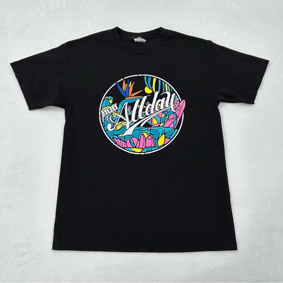 AAA | Shirts | 88 All Day Hawaiian Hawaii Aloha Floral Black Skate Surf ...